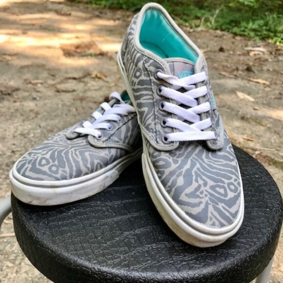 Vans | Shoes | Vans Grey Tiger Stripe Womens 75 | Poshmark